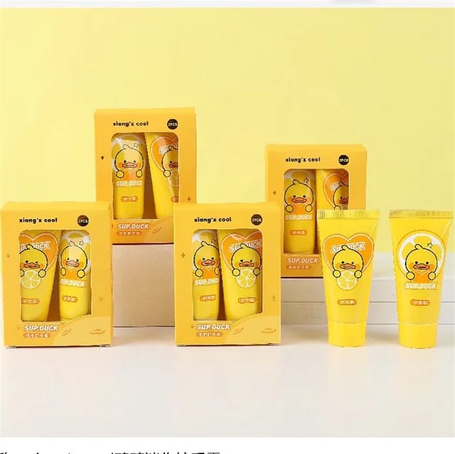 XIANG'z COOL Mini Duck Fruit Fragrance Hand Lotion and Lip Balm Set – BnG Store