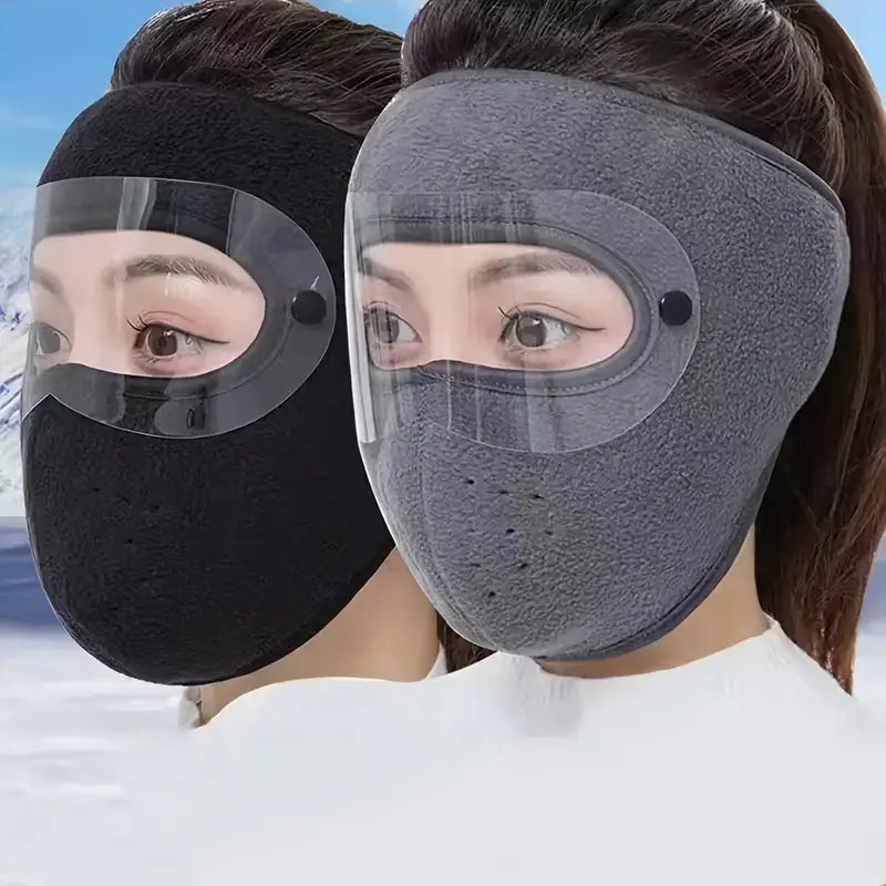 Fleece-Lined Breathable Full Face Mask Windproof Coldproof Full Face C ...