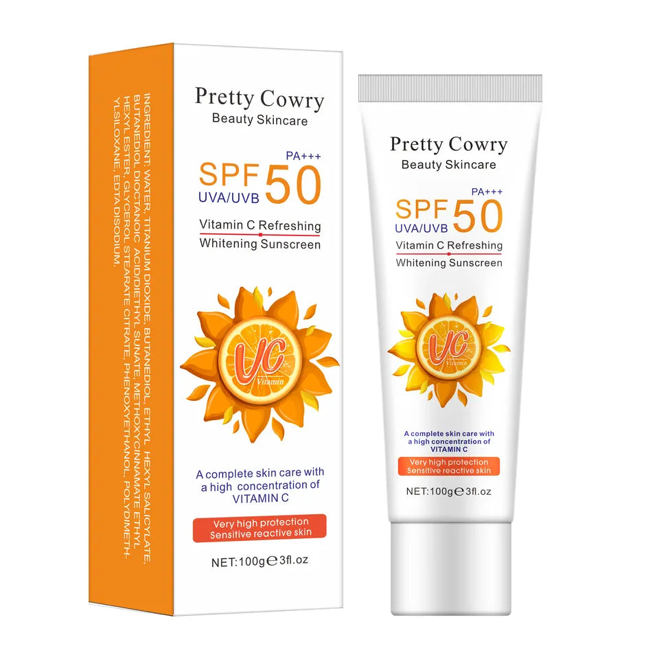 Pretty Cowry Vitamin C Whitening SPF 50 Sunscreen 100g – B&G Store