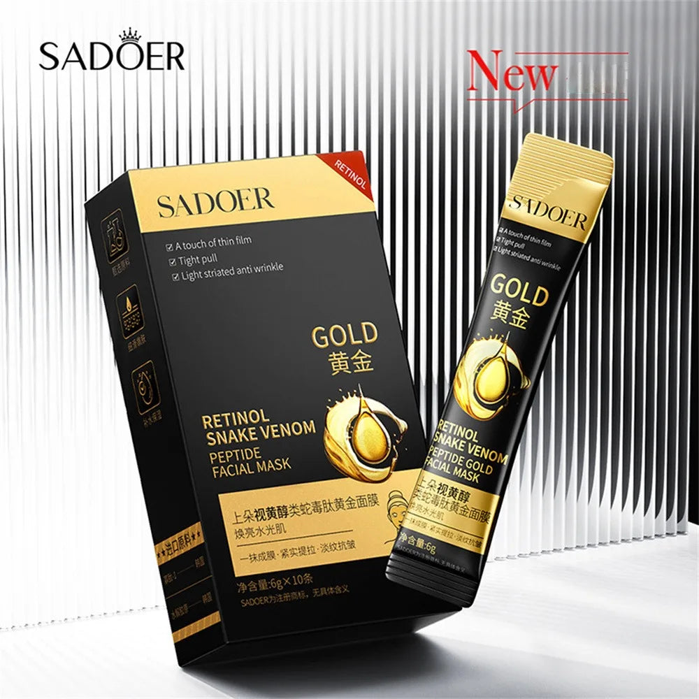 Sadoer Retinol Snake Venom Peptide Facial Mask 6g x 10 Sachet In Box ...